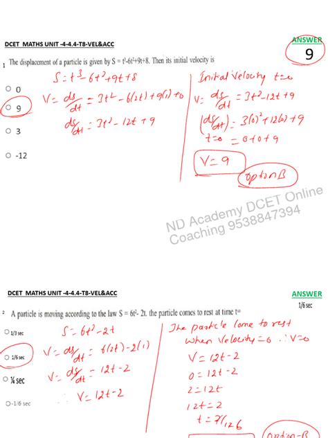 Maths Unit 4 44 T8 Vel And Acc Solutions Pdf