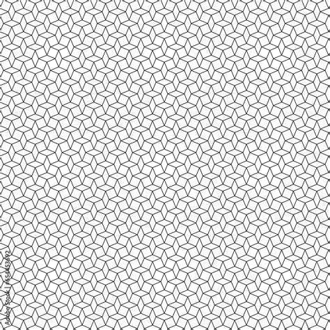 Abstract Black Line Interlocking Diamond Shapes Seamless Background