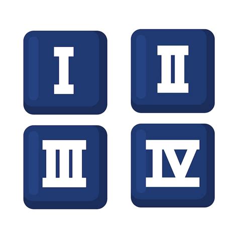 Premium Vector Roman Numerals To 4 Icon Vector Set Design