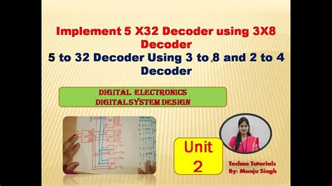 U2l62 5 To 32 Decoder Using 3 To 8 Decoder Decoder 5 X 32 Decoder