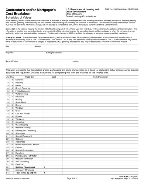 Hud 2328 Form ≡ Fill Out Printable Pdf Forms Online