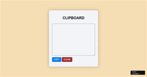 Clipboard Codesandbox