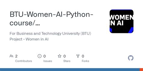 GitHub BTU Women AI Python Course Btu Python Lecture 19 For Business