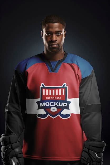 Young Model Wearing Hockey Equipment Premium Ai Generated Psd