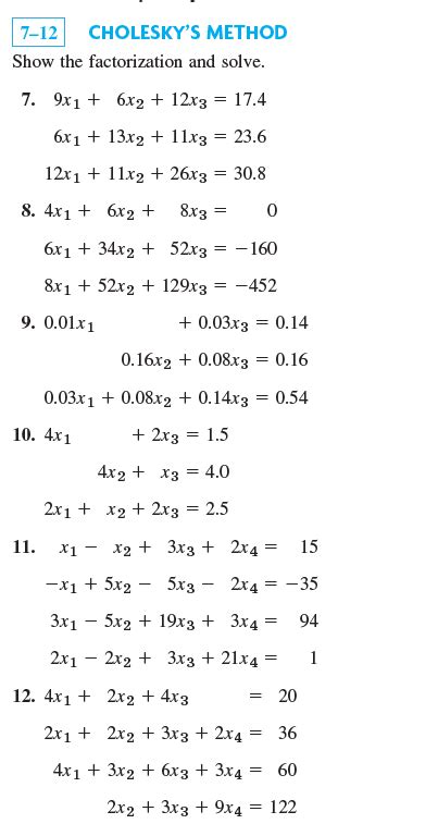 Solved Choleskys Methodshow The Factorization And