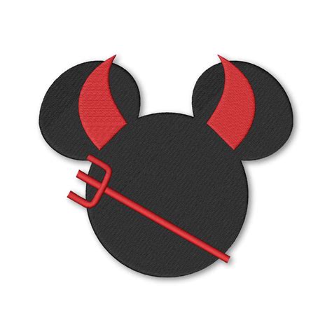 Devil Mickey Mouse Halloween Richárd Bándi Svgembroiderydesign
