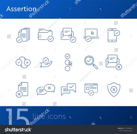 Assertion Line Icons Set Line Icons Stock Vector Royalty Free