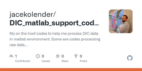 github jacekolender dic matlab support codes my on the hoof codes