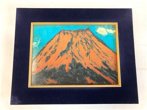 Yahoo オークション 【模写】赤富士 林武 F4号 油彩 油絵 油彩画 額
