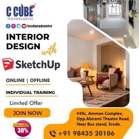 C Cube Cad Centre On Linkedin Sketchup Interiordesign Interiordesigncourse Erode Ccubeerode…