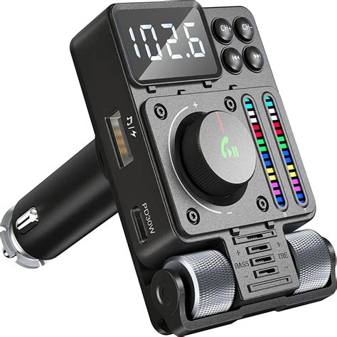 2023 블루투스 53 자동차 무선 Fm 송신기 라디오 어댑터 Pd30w Qc30 빠른 충전 자동차 Mp3 U 디스크 음악 플레이어 액세서리 차량용 뮤직 플레이어 무선