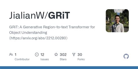 github jialianw grit grit a generative region to text transformer