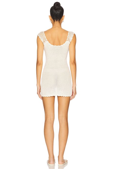Frankies Bikinis Kai Crochet Mini Dress In Sand Dollar Revolve