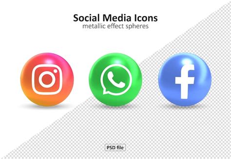 소셜 미디어 아이콘 무료 Psd 템플릿 프리미엄 Psd 파일