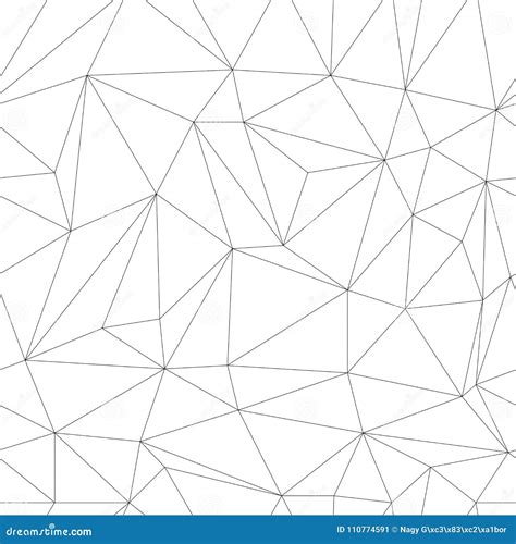 Irregular Triangle Grid Texture Modern Geometric Seamless Vector Pattern Stock Vector