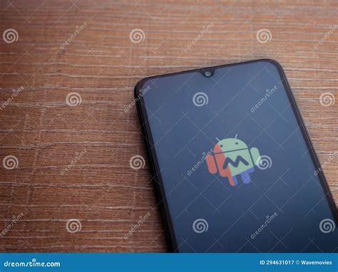 MacroDroid App Launch Screen On Smartphone On Wooden Background Editorial Photography Image Of