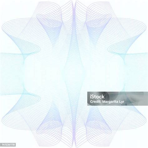 밝은 청록색 보라색 꽃 워터 마크 패턴 벡터 추상 파스텔 컬러 길로체 대칭 우아한 모양 얇은 곡선 잔물결 미묘한 선 흰색 배경 기프트 카드 쿠폰 지폐 졸업장 증명서의 빈