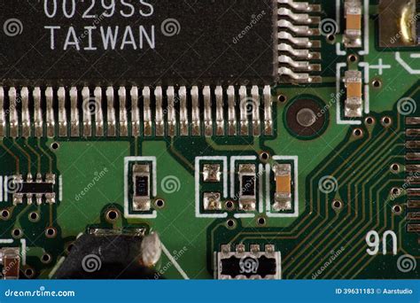 Computer Chip On Circuit Stock Image Image Of Progming