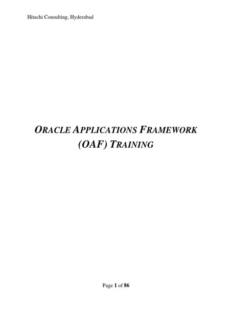 Oaf Training Pdf Computer Engineering Areas Of Computer Science