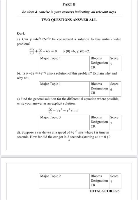 Solved Be Clear And Concise In Your Answers Indicating All