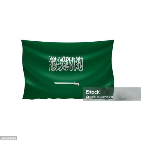 사우디 아라비아 플래그 흰색 배경 벡터 일러스트 레이 션 0명에 대한 스톡 벡터 아트 및 기타 이미지 0명 3차원 형태 국기 Istock