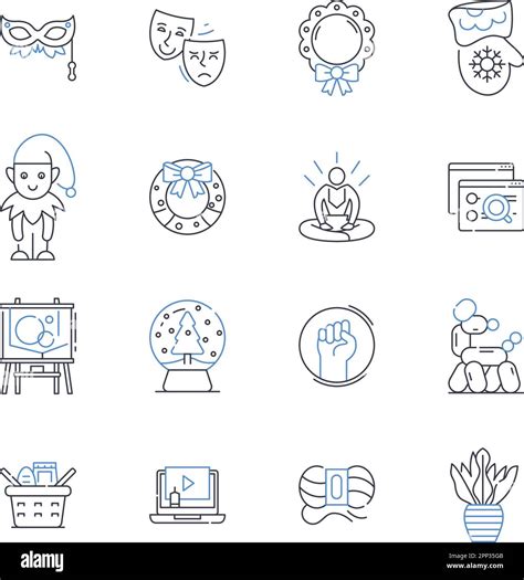 Fabrication Line Icons Collection Welding Manufacturing Machining Forming Cutting Assembly