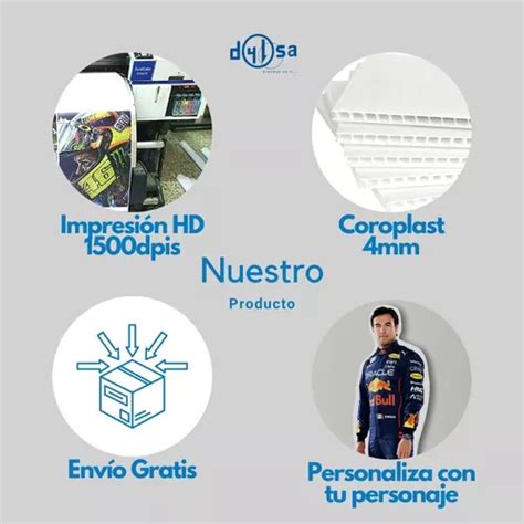Figura Coroplast Cabezón Checo Perez 1 M En Venta En Cuautitlán Izcalli