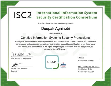 Deepak Agnihotri On Linkedin I Am Joyful To Share That After I Cleared The Cissp Exam This Year