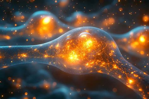 Glowing Neural Network Concept With Synapse Connections In Scientific