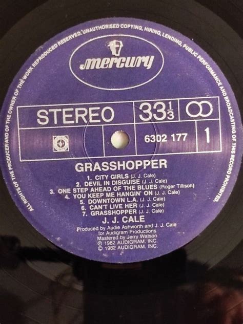 Lp J J Cale Grasshopper Hobbies And Toys Music And Media Vinyls On Carousell
