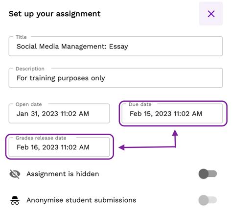 Edit An Assignment S Due Date Aula