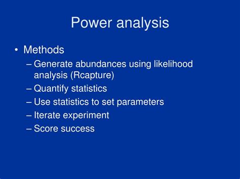 Ppt Power Analysis For A Mark Recapture Project Powerpoint Presentation Id 2688412