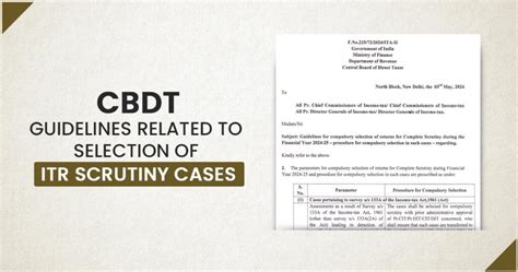 CBDT Notifies New Guidelines For Selecting ITRs For Scrutiny