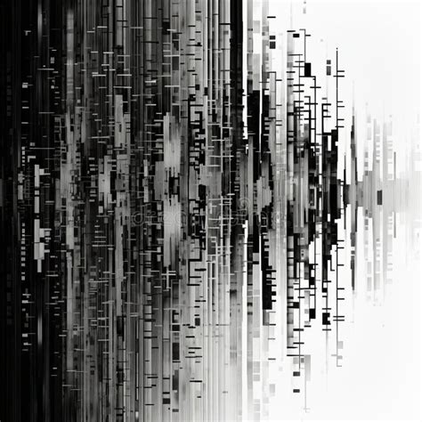 Creating A Fractal Image With Barcode Straight Lines On Paper Stock
