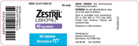 Zestril Almatica Pharma Llc Fda Package Insert