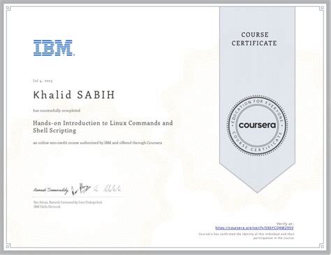 khalid sabih on linkedin ibm coursera linuxcommands shellscripting