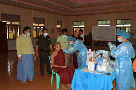 မတ္တရာမြို့နယ်၌ အသက် ၁၅ နှစ်မှ အသက် ၁၈ နှစ်အတွင်း သံဃာတော်များနှင့် သီလရှင်များအား ကိုဗစ် ၁၉