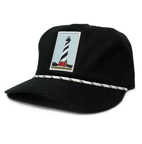 Real Vintage Lighthouse Patch Hat Black — Real Watersports