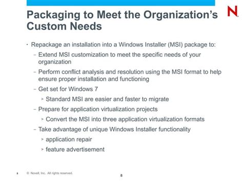 Application Repackaging Best Practices For Novell Zenworks 10