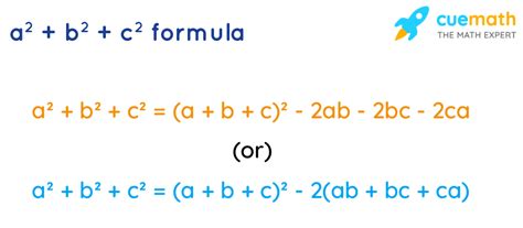 a 2 b 2 c 2 formula examples a square plus b square plus c