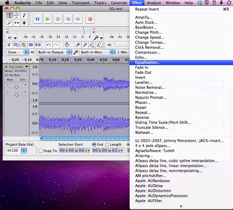 Bowed Instruments Week Setting EQ Presets Audacity