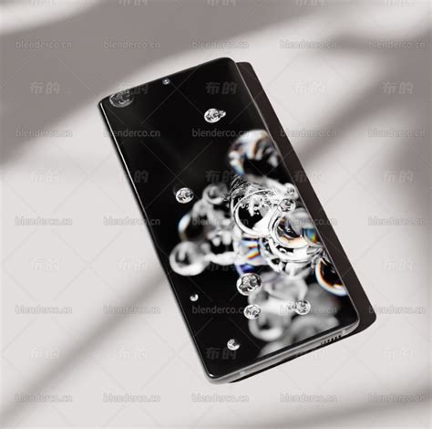 Blender 曲面屏安卓手机模型13 Blender布的