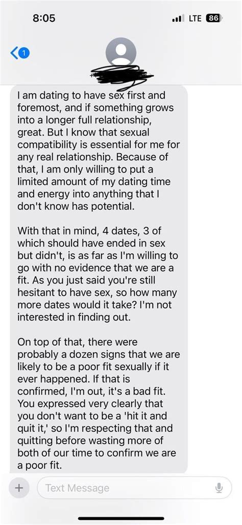 Thoughts On Expecting Sex On 3 Out Of 4 Dates From A Friend F32 R