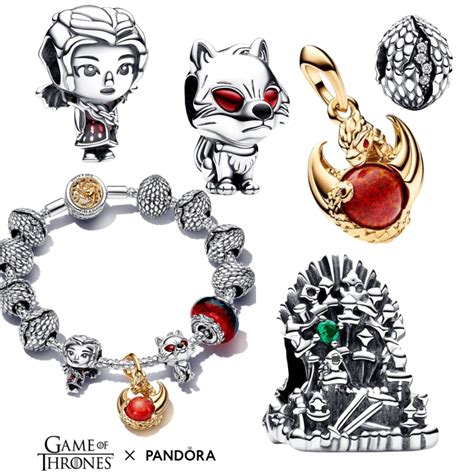 S925 Jogo De Encanto Com Banho De Prata Da Série Thrones Dragon Fire