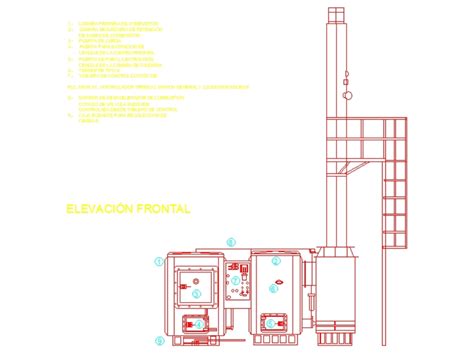 Incinerator For Crematorium In DWG KB CAD Library