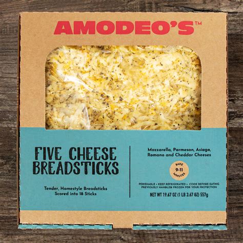Amodeos Five Cheese Homestyle Breadsticks 18 Sticks Frozen