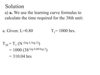 Learning Curve Sample Problem PPTX Business Accounting Finance Business