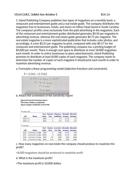 Midterm Solution Pdf Magazines Profit Economics