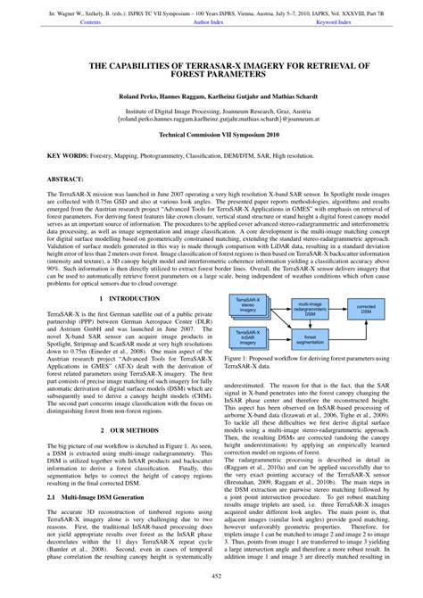 Pdf The Capabilities Of Terrasar X Imagery For Retrieval Of Forest Parameters