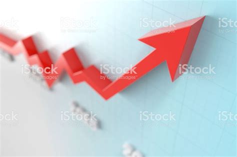 Red Arrow Symbol Forming A Line Graph Over A Graph Background Line Graphs Red Arrow Graphing